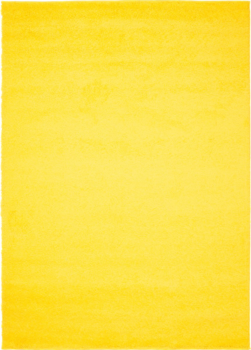 Tapiso Delhi Vloerkleed Hoogpolig Zacht Geel Kleed Tapijt Maat- 140x200 ...