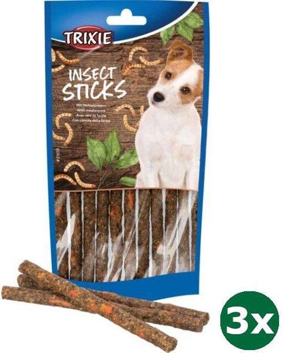 3x80 gr Trixie insect sticks met meelwormen | bol.com