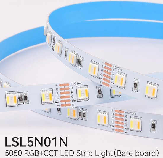 5050 RGB+CCT LED Strip 5M (IP20/IP65) | bol.com