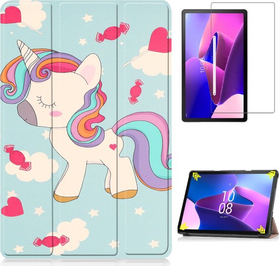 Case2go - Tablet hoes & Screenprotector geschikt voor Lenovo Tab M10 ...