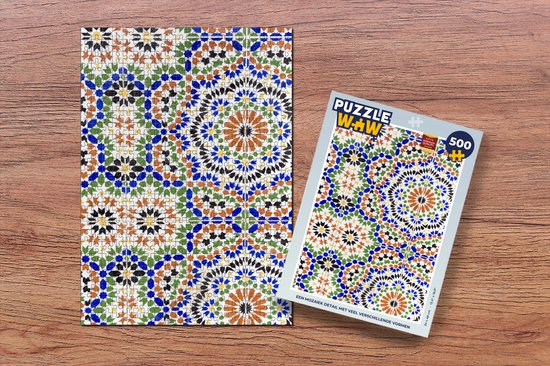 Puzzel Een Mozaïek Detail met veel verschillende vormen - Legpuzzel ...