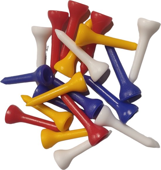 Jobber - Golf tees - Plastic tee - Mini - Multicolor - 20 stuks | bol.com