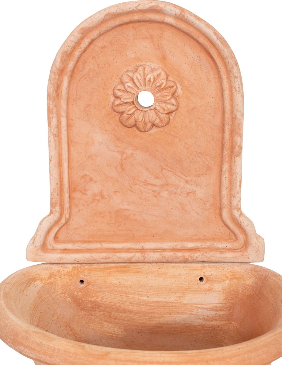Fontein muur fontein uit de grond in Terracotta 100% Made in Italy ...