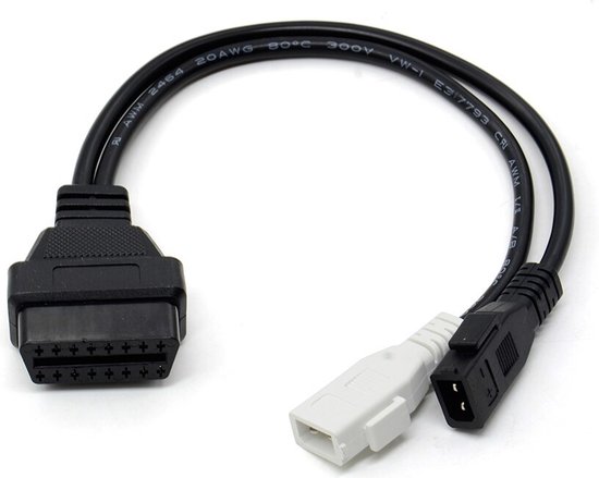 Audi/Seat/Skoda/Volkswagen 4 Pins 2+2 OBD1 - 16 Pins OBD2 Verloopkabel ...