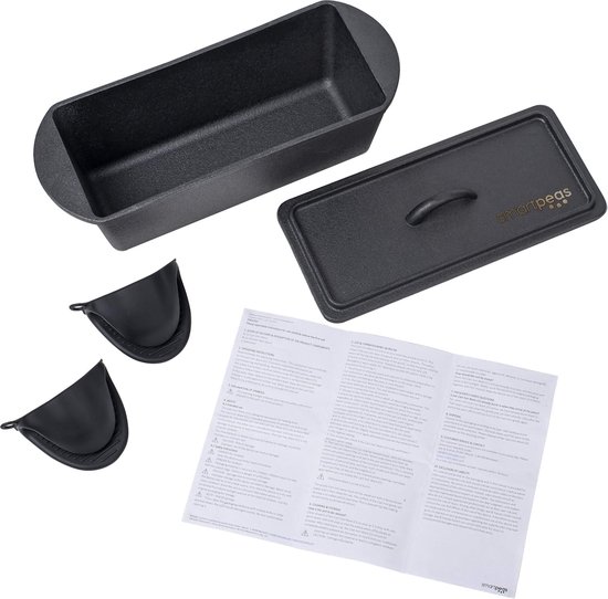 Smartpeas® Gietijzeren pan / Broodpan Met Deksel / Dutch Oven Pan - Met ...