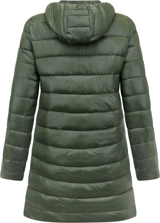 Lange Puffer Jas Dames Parka - Slim Fit - Groen | bol.com