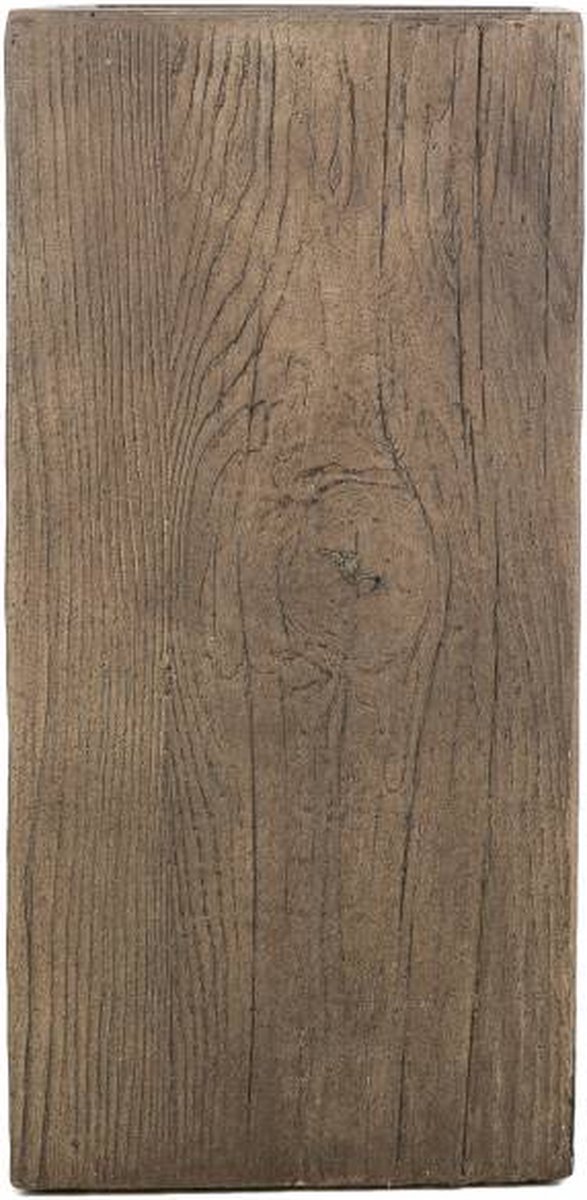 Plantenbak Fiberclay vierkant Galant 34x34x70 cm Houtstructuur | bol.com