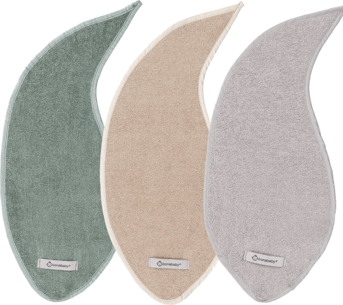 3 - pack Spuugdoekjes Monaco Groen / Beige / Grijs | bol.com