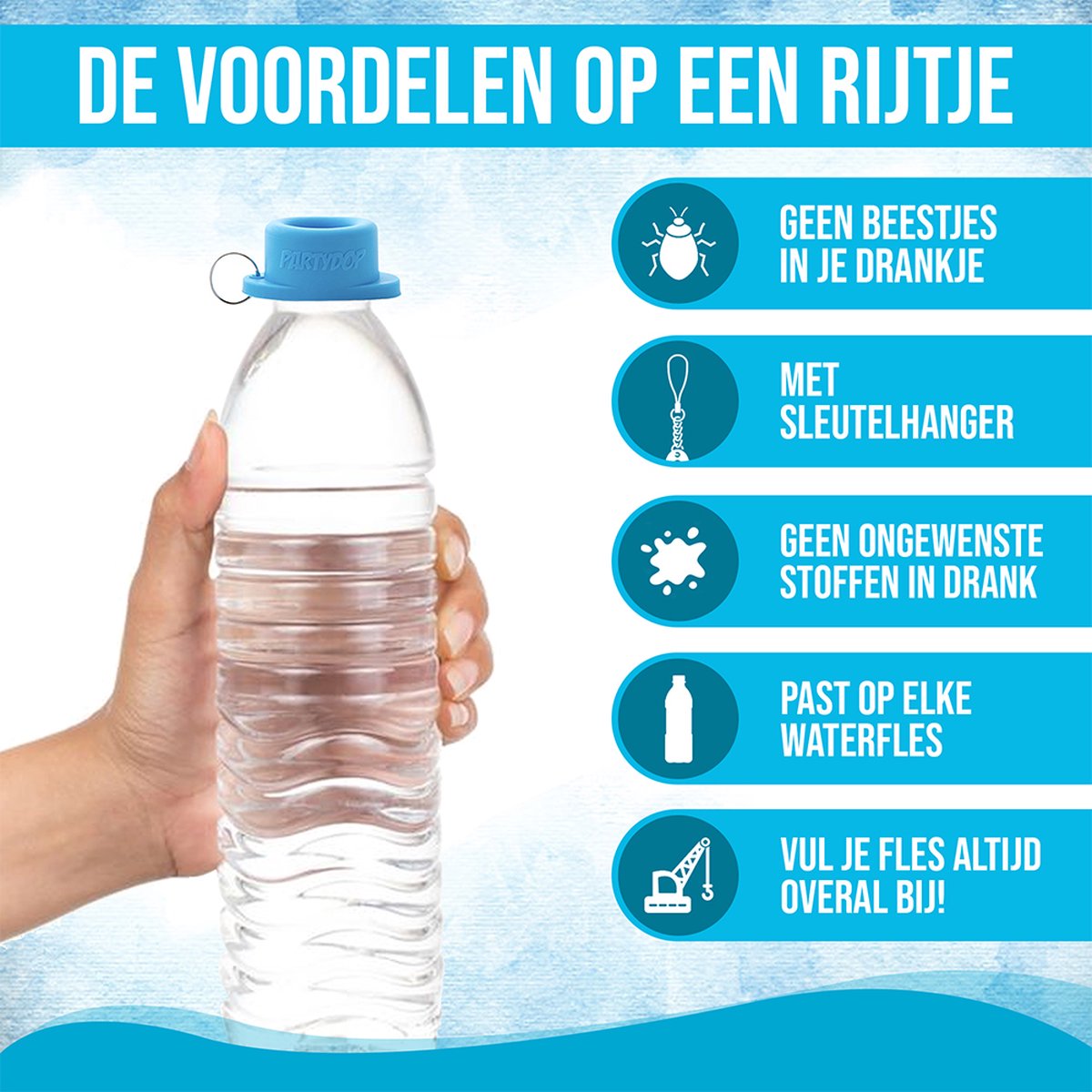 PartyDop - Universele flessendop - Festival dop - Partycap - Festidop ...