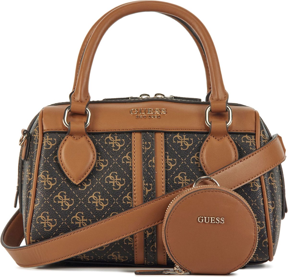 GUESS Handtas Dames / Handtas - Fantasie - Leer - Noelle box - Bruin ...