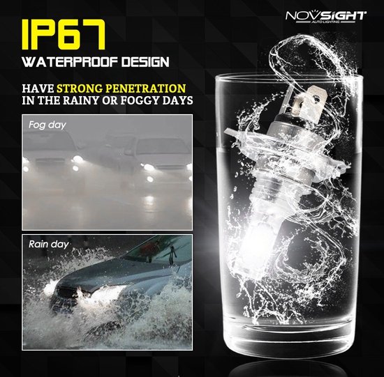 Dimlicht LED H4 8000k Wit (set) [Witte koplampen - Witte Dimlichten ...