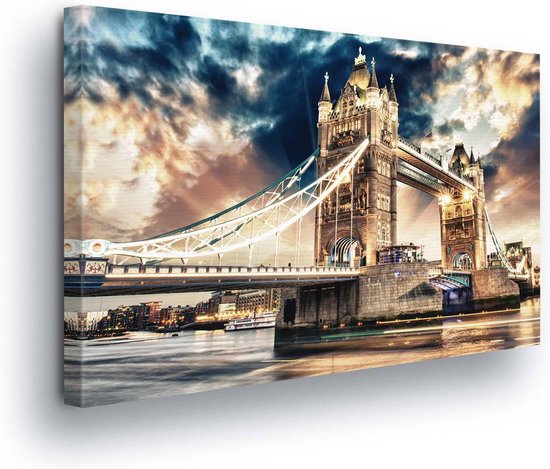 City London Tower Bridge Canvas Print 60cm x 40cm | bol.com