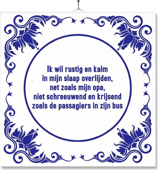 Tegel Met Opdruk | Grappig | Humor | Verjaardag kado | Toilet WC | Ik ...