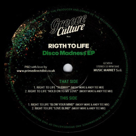 Disco Madness Ep, Right To Life | Muziek | bol.com