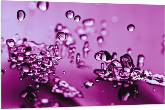 Vlag - Roze Druppels in Roze Omgeving - 120x80 cm Foto op Polyester ...