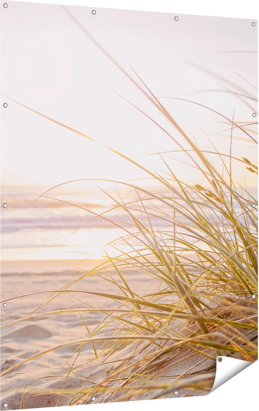 Gards Tuinposter Strand en Duinen tijdens Zonsondergang - 120x160 cm - Tuindoek -... | bol