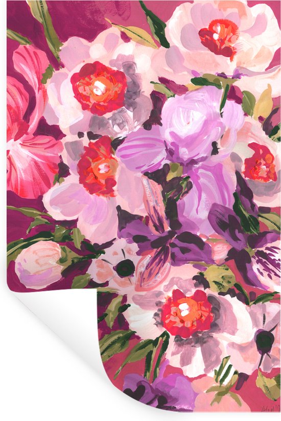 Muurstickers - Sticker Folie - Roze - Orchidee - Bloemen - Kleuren - Botanisch - 60x90... | bol