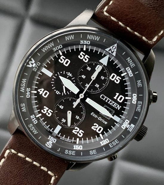 Citizen Horloge - Citizen heren horloge - Zwart - diameter 44 mm ...