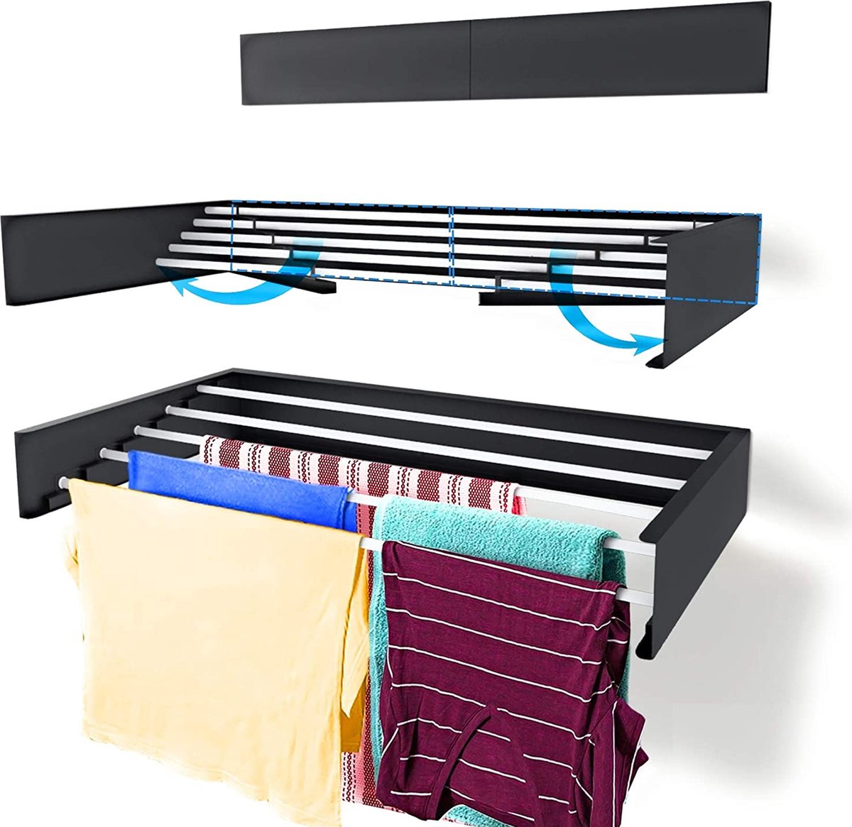 RMBO Wanddroogrek - Inklapbaar droogrek - Droogrek muur - 5m ...