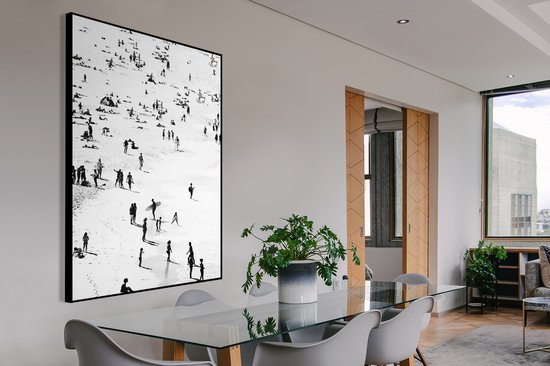 Strand - Zee - Mensen - Zwart wit | bol.com