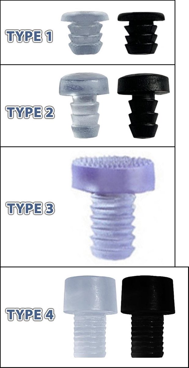 bol.com | Set van 150 pvc dopjes, buffers, deurdempers (type 2, zwart ...