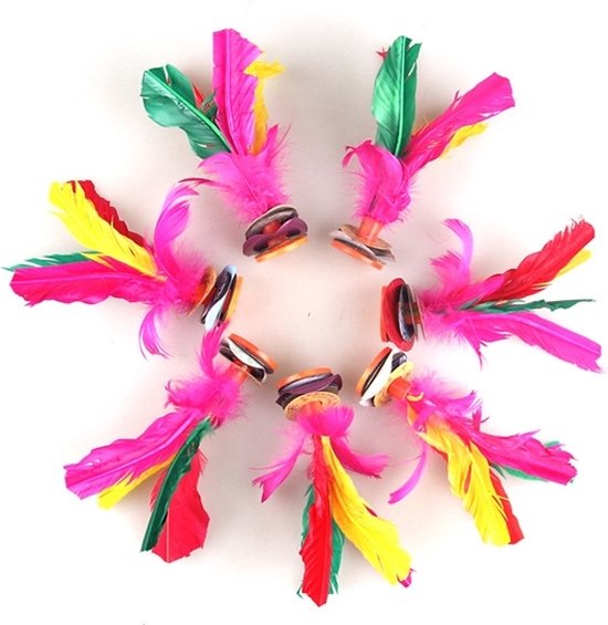 5 STKS Kleurrijke Feather Kick Shuttle Voet Oefen Speelgoed ...