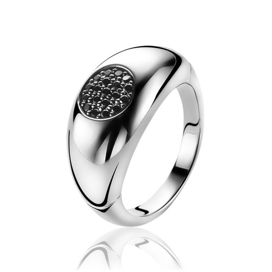 ZINZI zilveren ring zwart ZIR1147Z | bol.com