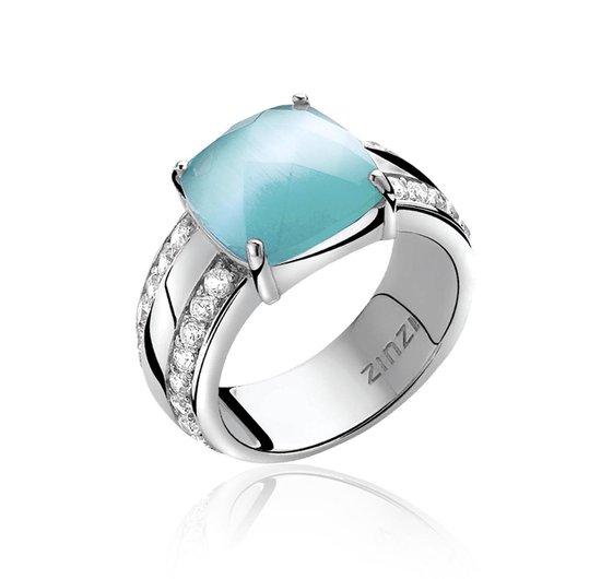 ZINZI zilveren ring turquoise ZIR623T | bol
