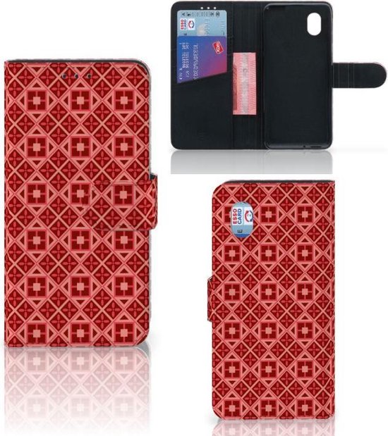 Smartphone Hoesje Alcatel 1B (2020) Wallet Book Case Batik Red | bol