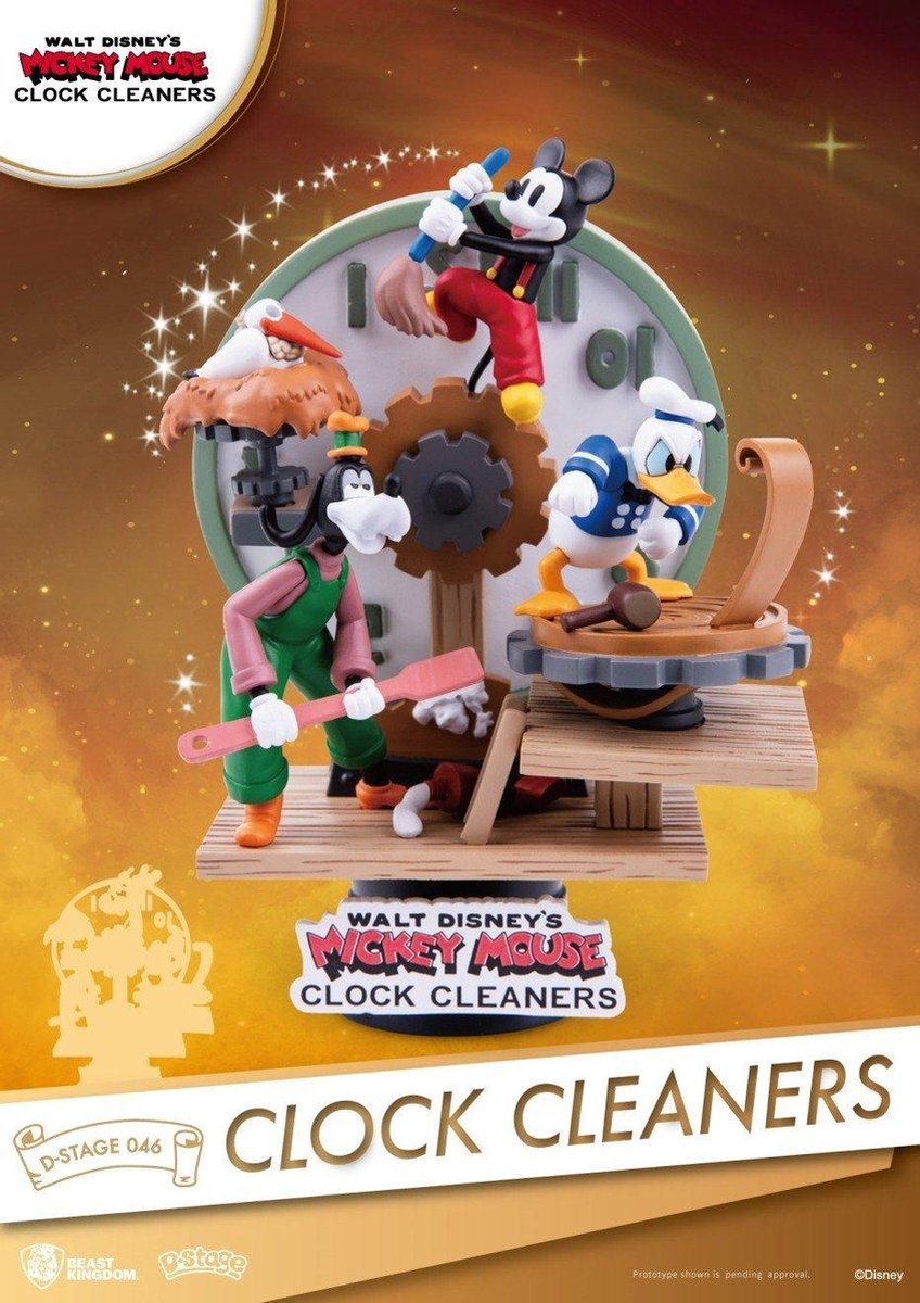Disney D-Stage Mickey Mouse Clock Cleaners /Figurine | bol.com