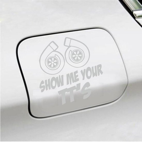 Bumpersticker - Show Me Your TTs - 15 X 15 - Licht Grijs | bol.com