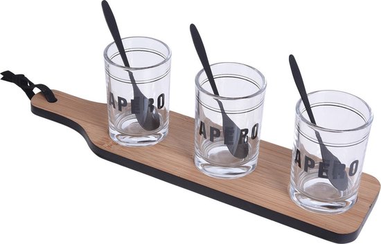 Amuse serveer set met glaasjes voor 9 personen - Keukenbenodigdheden ...