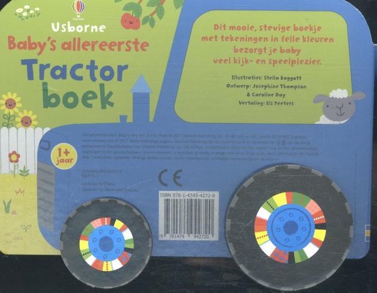 Baby's allereerste kartonboek met wielen 1 - Baby's allereerste tractor boek |... | bol