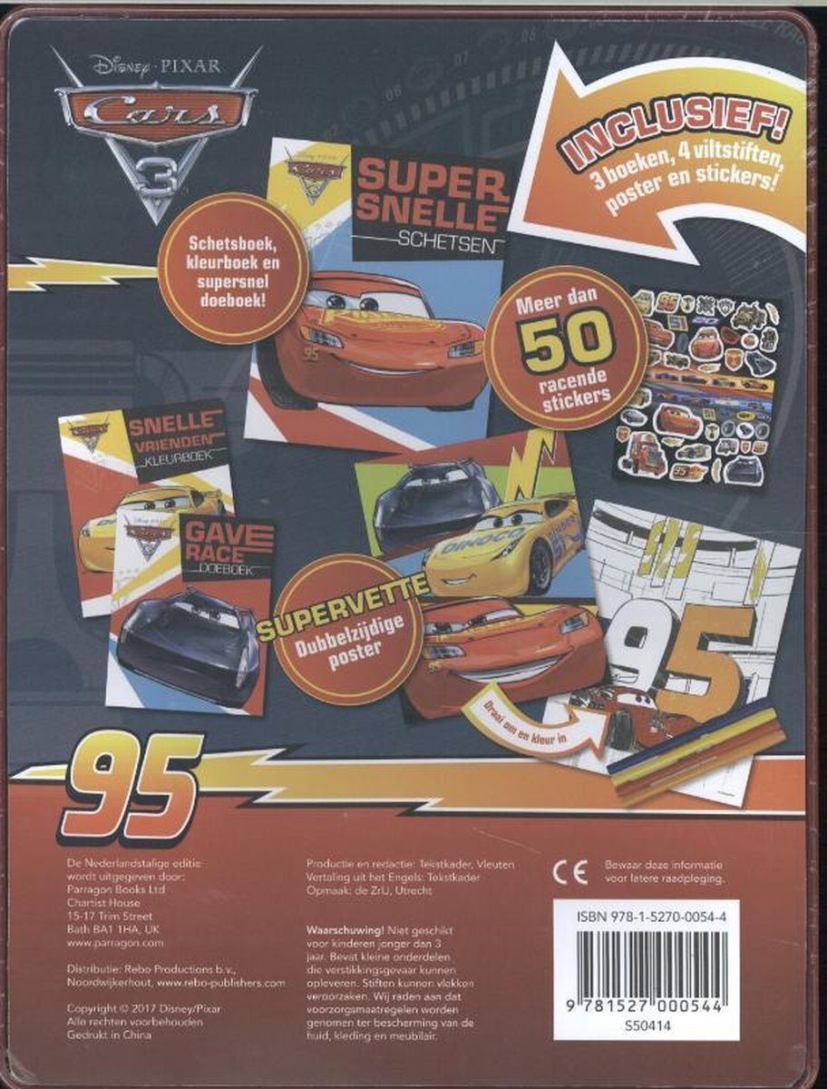 Disney Pixar Cars 3 Happy Tin, Disney Pixar | 9781527000544 | Boeken ...