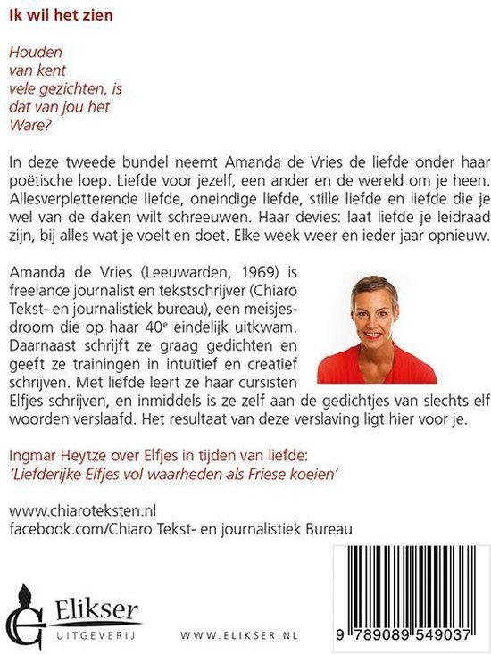 Elfjes in tijden van liefde, Amanda de Vries | 9789089549037 | Boeken | bol