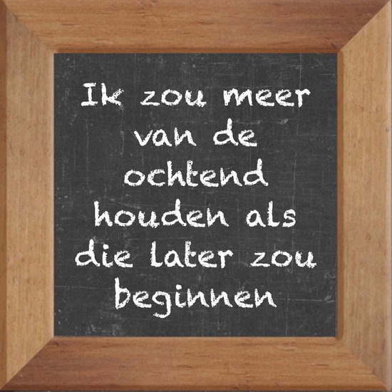 Wijsheden op krijtbord tegel over Overig met spreuk :Ik zou meer van de ...
