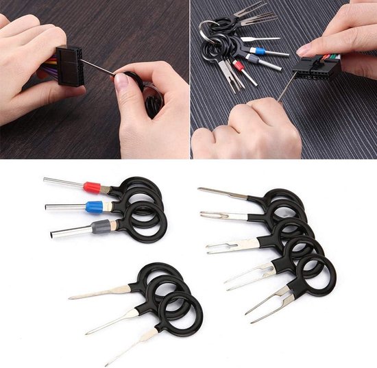 11PCS Terminal Removal Tool Kit - Extractor Key Pin Extraction Wiring ...