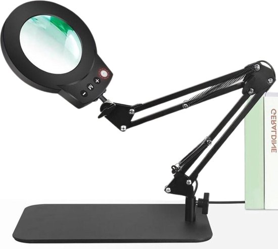 2-in-1 vergrootglas met licht en standaard - 100x vergroting - led ...