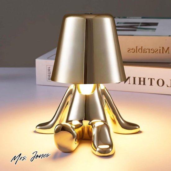 Mrs. Jones Touch Bureaulamp goud draadloze dimbare denker tafellamp ...