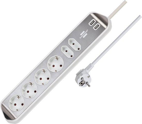 Hoekstopcontact 4-voudig met USB-lader | Design Stekkerdoos voor Keuken ...