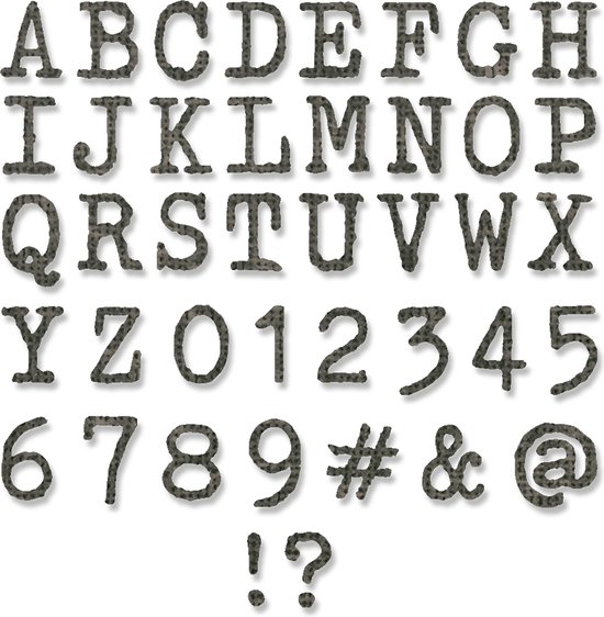 Sizzix Thinlits Die Set - 133PK Alphanumeric Tiny Type Upper 664406 Tim Holtz | bol