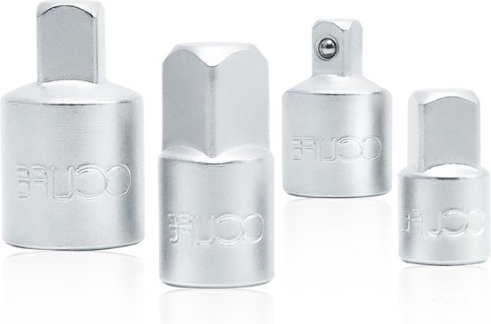 4-delige steeksleuteladapterset voor ratels - 1/2" naar 3/8" - 3/8 ...