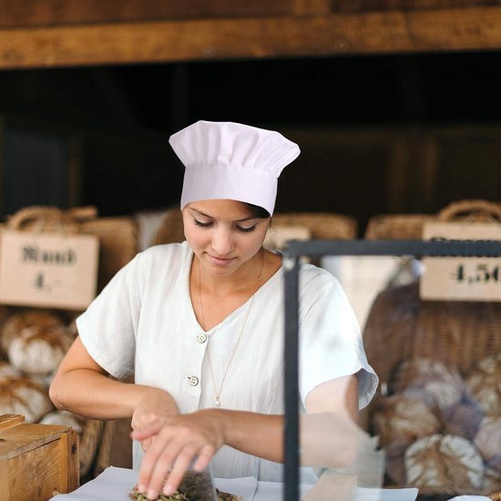 Witte Chef-kok Hoed en Zwart-Wit Gestreept Schort Set voor Volwassenen ...