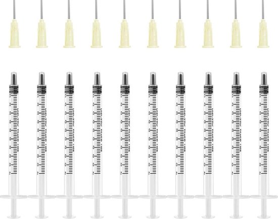 Plastic Syringes 10pc - Blunt Needle 1ml - Dosing Needles - Liquid ...