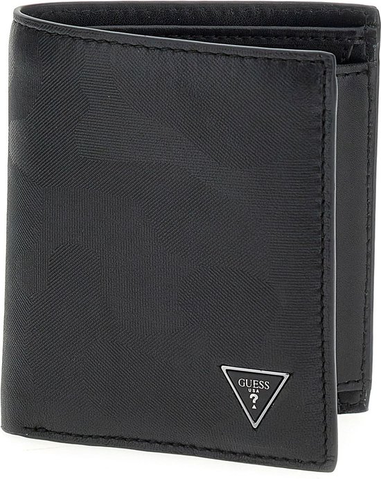 GUESS Leren Portemonnee Mito Billfold Coin Pocket Wallet Black Zwart | bol