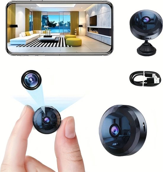 Draadloze Mini Wifi Beveiligingscamera met Nachtzicht en ...