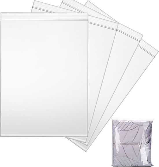 Grote hersluitbare doorzichtige plastic zakken - opbergtas - 20 stuks ...