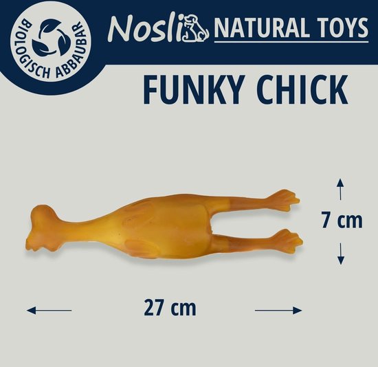 Natural Toys Funky Chick - Kip speelgoed voor honden - 1 stuk - 100% ...