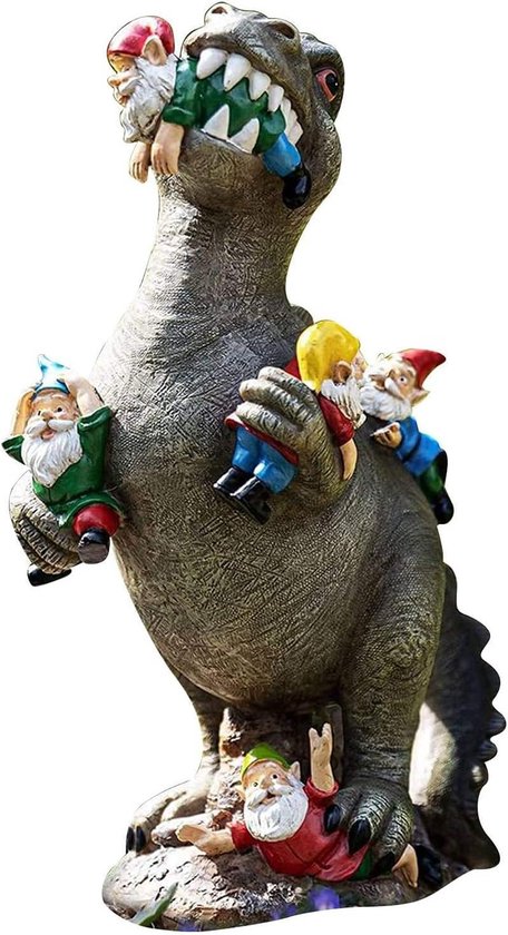 Eten Kabouter Tuin Ornament Grappig Dinosaurus Levensecht Dier ...