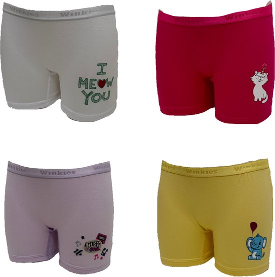 Embrator meisjes Boxershorts 4-stuks met opdruk maat 164 | bol